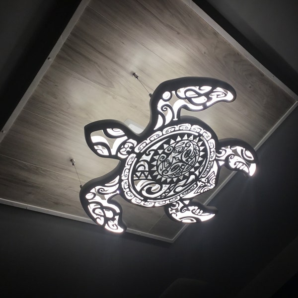 Turtle Ceiling Light – Handcrafted Ocean-inspired Chandelier – Surf ...