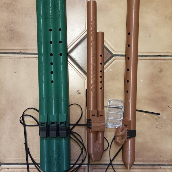 3D Printed Triple Flute, Key of A, Native American Style - Etsy