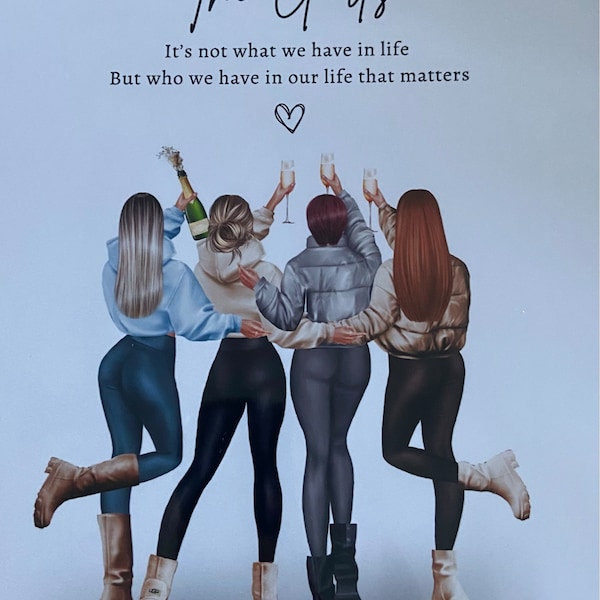 Group Friendship Print Friends Gift Best Friend Gift Best Friend Print ...