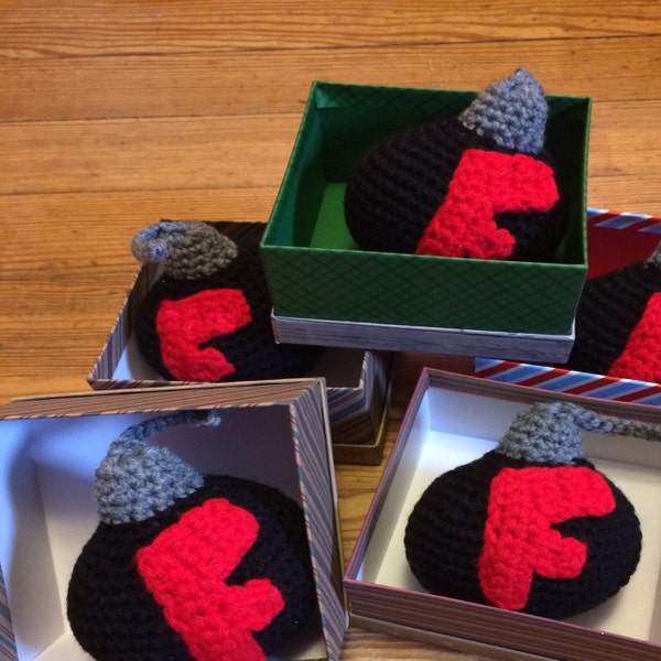 F Bomb, Crochet F Bomb, Gag Gift, Funny Gift, Crochet Gag Toy ...