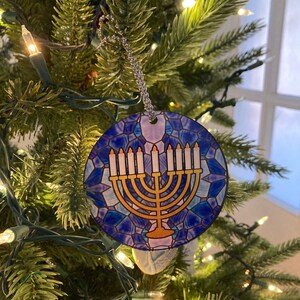 Hanukkah Ornaments Set of 2, Hanukkah Gift, Happy Hanukkah, Hanukkah ...