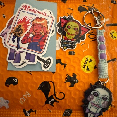 Pastel Goth Keychain Horror Keychain Macramé Keychain - Etsy