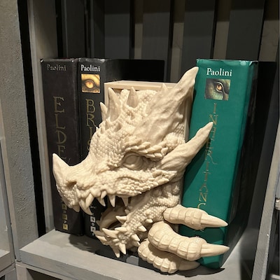 Dragon Book Nook 3d Printed Fantasy Book Shelf Décor and - Etsy