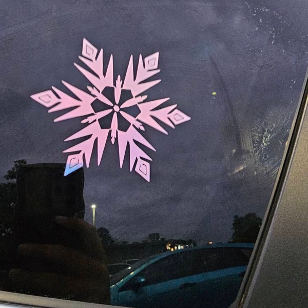 Holographic Disney Frozen Snowflake Vinyl Decal, Car Decal, Window ...