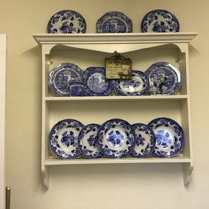 French Wall Shelf Country Shelving for Display and Storage, Solid Pine ...