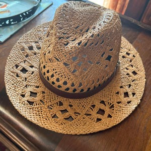 Handmade Straw Turquoise Sun Hats, Boho Cowboy Hats for Women, Bohemian ...