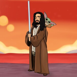 Great Opportunity Turn Me Into Jedi, Portrait From Photo, Ahsoka, Family Portrait, Best Gift ...