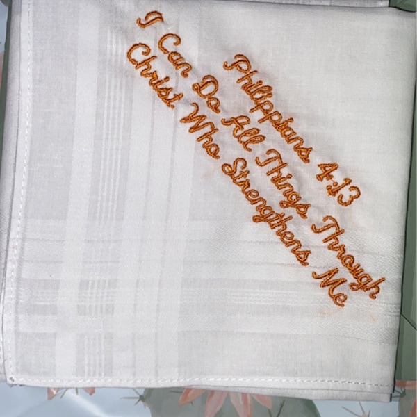 Custom Handkerchief - Personalized Handkerchief - Embroidered ...