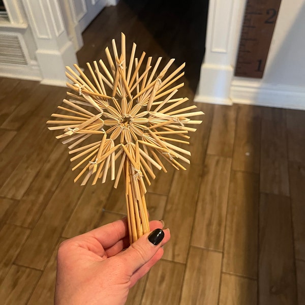 Wheat Straw Star Tree Topper- Stunning Design-fits All Trees- Tree ...
