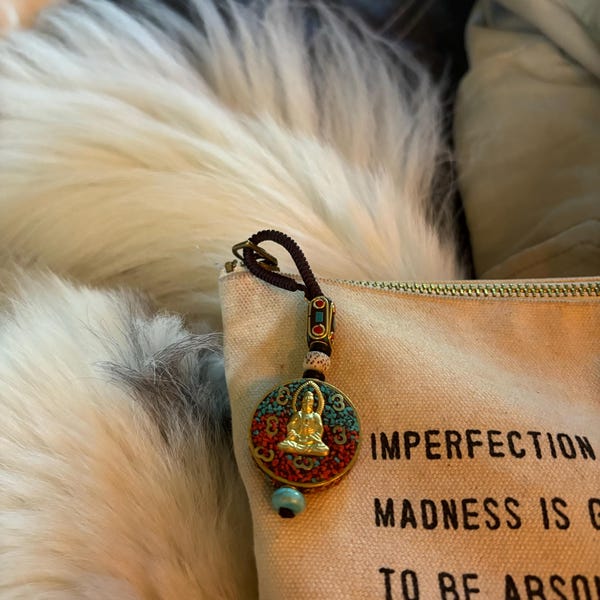 Tibetan Buddhist Buddha Protection Keychain Bag Charm Zipper Charm ...
