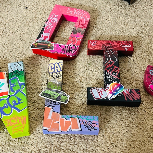 Graffiti Art Letters Extra Large - Etsy