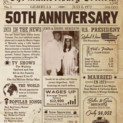 1973 Class Reunion NEWSPAPER Poster 50th Class Reunion - Etsy Canada