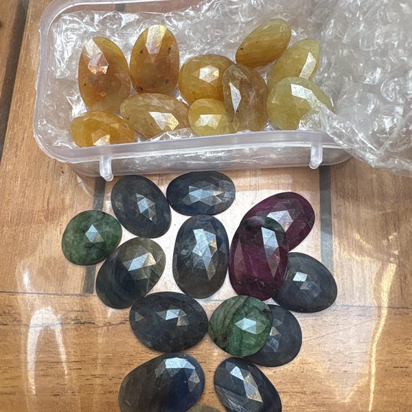 Serpentine Rose Cut Gemstone Slice, 100% Natural AAA+ Serpentine Lot ...