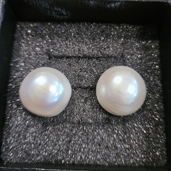 14K Gold Filled Elegant Big Round Drop Shell Pearl Earring, Lever Back ...