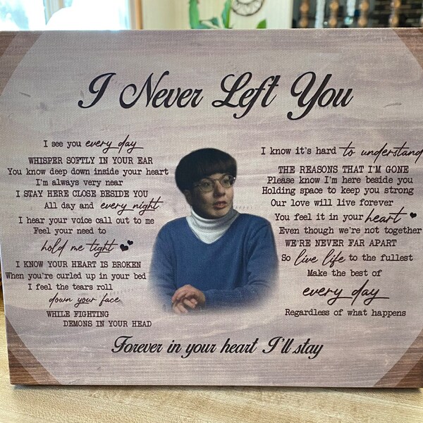 Custom Memorial Canvas, Daughter Memorial, Deceased Loved One Poem, in ...