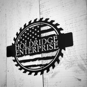 Custom American Flag Workshop Sign Metal Shop Sign Free Shipping Dad ...