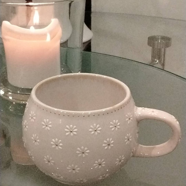 Daisy Coffee Mug | Demure Flower Tea Cups | Daisy Porcelain| Cute Daisy ...