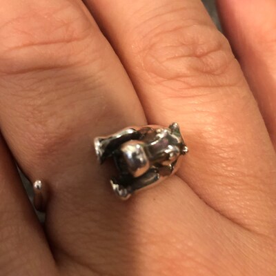Hippo Ring in Sterling Silver, Sterling Silver Rings, Silver ...