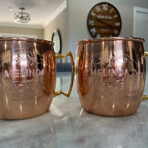 Personalized Moscow Mule Mug, Custom Name Wedding Cocktail Cup ...