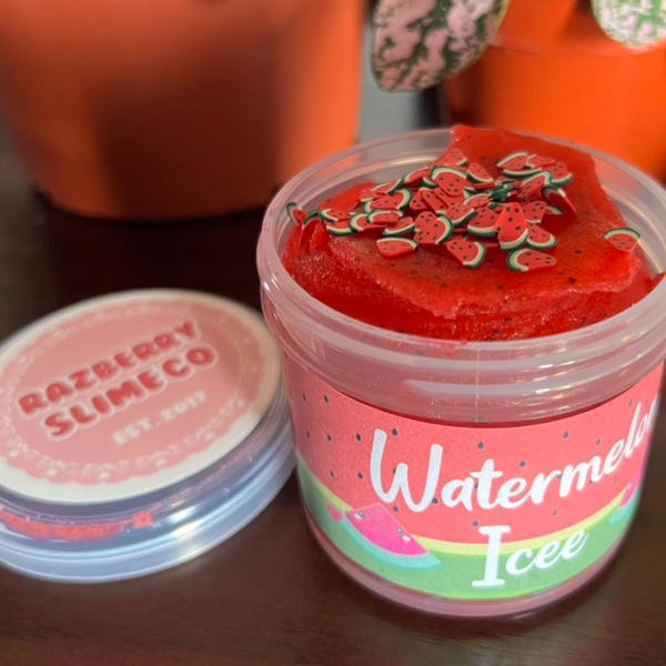 Watermelon Icee Slime: Scented Sensory Dough, Kids ASMR Gift - Etsy
