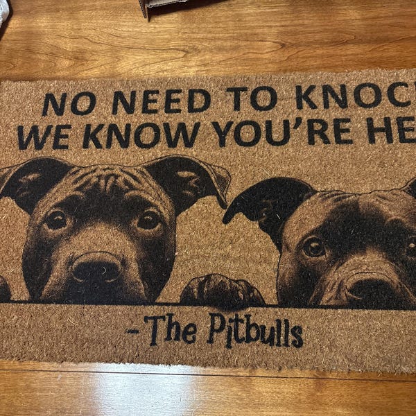 American Bully Door Mat, Funny We Know You ARE Here Door Mats, American ...