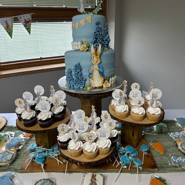 Peter Rabbit Centerpieces, Baby Shower Centerpiece, Little Bunny, Cake ...