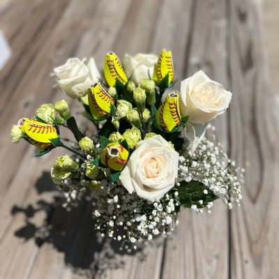 Softball Roses Select Qty Softball Gift Back to School - Etsy