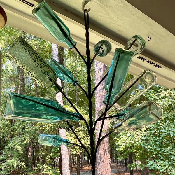 USA Made Hanging Wine BOTTLE TREE - Yard, Garden, or Porch - Holds 12 ...