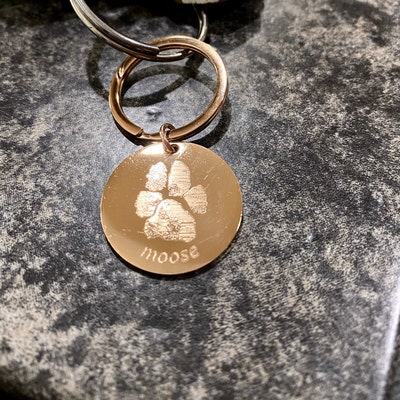 Custom Paw Print Keychain Actual Paw Print Keychain Pet - Etsy