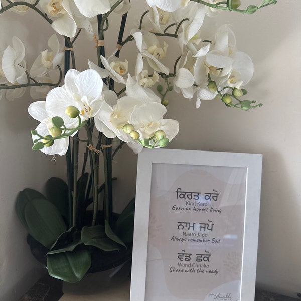 Punjabi Alphabets Art Printable Poster | Uda Aida | Punjabi Letters ...