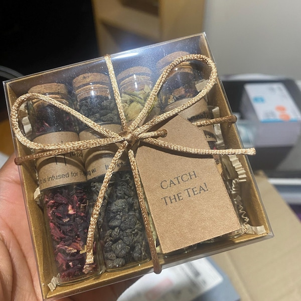 Unique Tea Gift - Handpicked Single-drink Teas in Glass Tubes - Custom ...