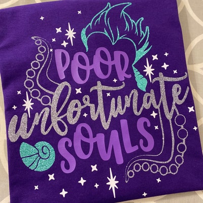 Poor Unfortunate Souls Svg, Villains Svg, Under the Sea Svg, Mermaid ...