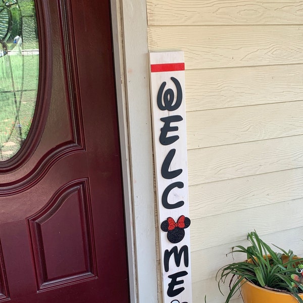 Mickey Mouse Inspired Interchangeable Seasons Welcome Sign - Etsy