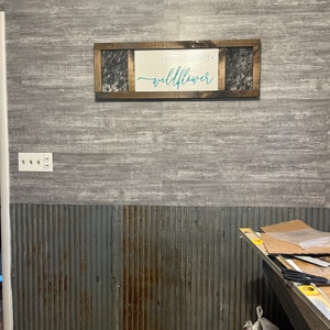 Genuine Cowhide Wood Sign, Customizable Rustic Sign, Rustic Decor ...