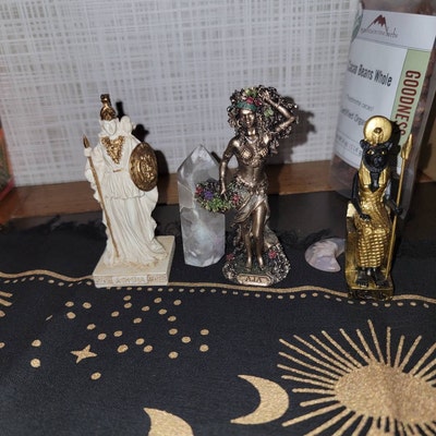 Vintage Athena Mini Statue Small Hand-painted Ancient Greek Goddess ...