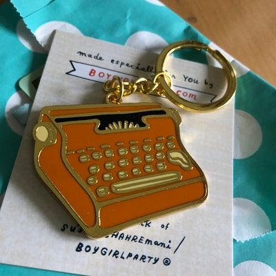 Type Writer Gifts Teacher Keychains Red Typewriter Key - Etsy