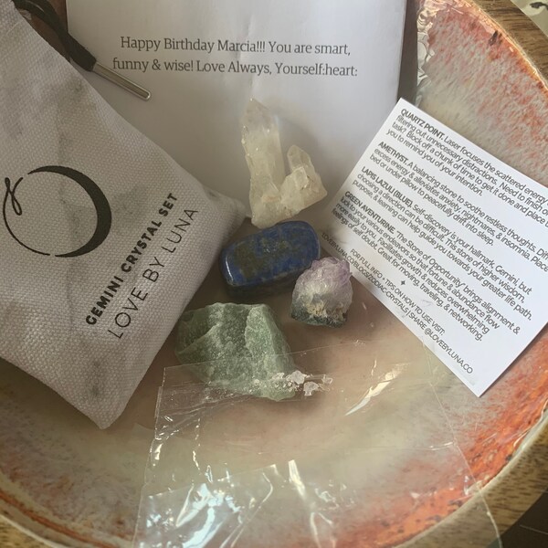 Gemini Crystal Set | Gemini Zodiac Crystal Set | Gemini Gift Set ...