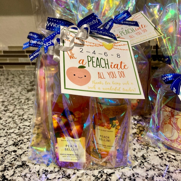 INSTANT DOWNLOAD Teacher Appreciation Peach Printables Soap Thank You ...