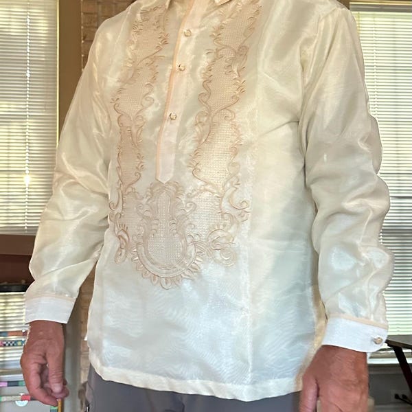 Organza Classic Barong Tagalog With Lining - JF589 - Etsy