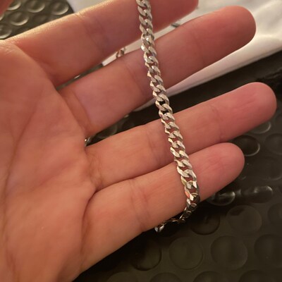 925 Sterling Silver Miami Cuban Necklace Chain for Pendants - Etsy