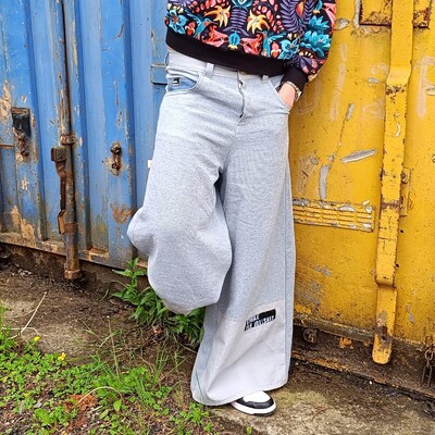 Phat Pants Wide Leg Rave Pants Oversized Skater Baggy Jeans Digital ...