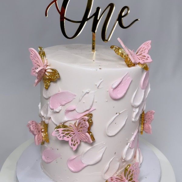 Acrylic Floating Happy Birthday Cake Topper/party Decor/set of 2 - Etsy