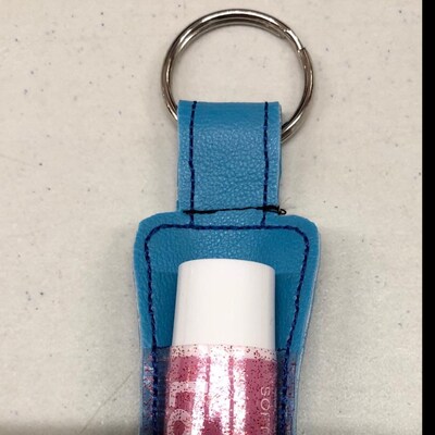 Chapstick Holder in the Hoop Snap Tab Key Fob Machine Embroidery Design ...