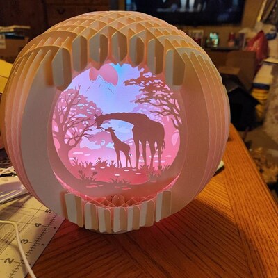 Giraffe Sphere Popup SVG for Cricut Projects, Cameo4, Scanncut, Paper ...