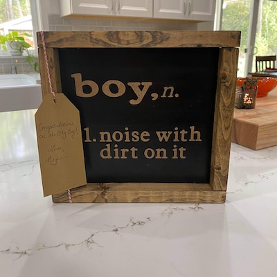 Boy Definition Wood Sign - Etsy
