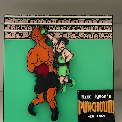3D Punchout Lil Mac Vs Mike Tyson Wall Pixel Art Display - Etsy