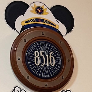 Captain Mickey Holding Family Name Banner Cruise Door Magnets - Etsy