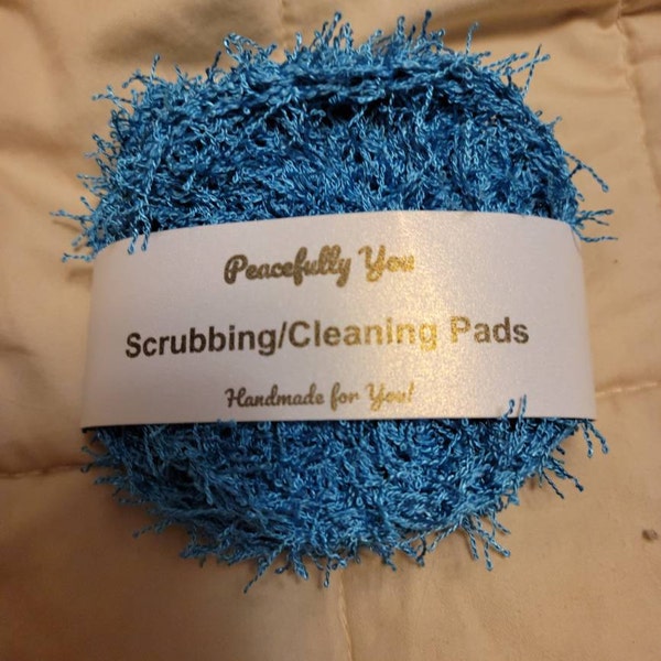Set of 4 SPARKLE Dish Scrubbies/cleaning Pads - Pot & Pan Sponge and ...