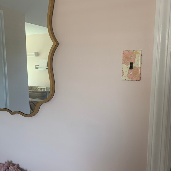 Gold Pink Floral Roses Single Light Switch Plate Cover Outlets Gold ...