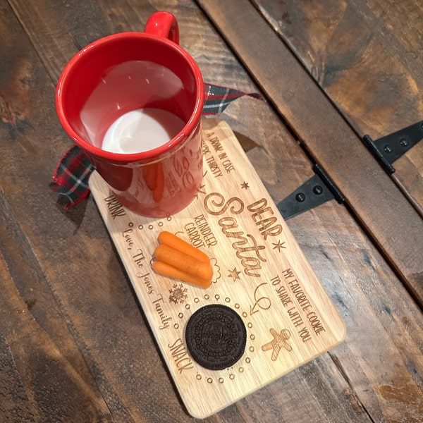 Santa Tray, Santa Snack Tray, Santa Treat Tray, Christmas Tray ...